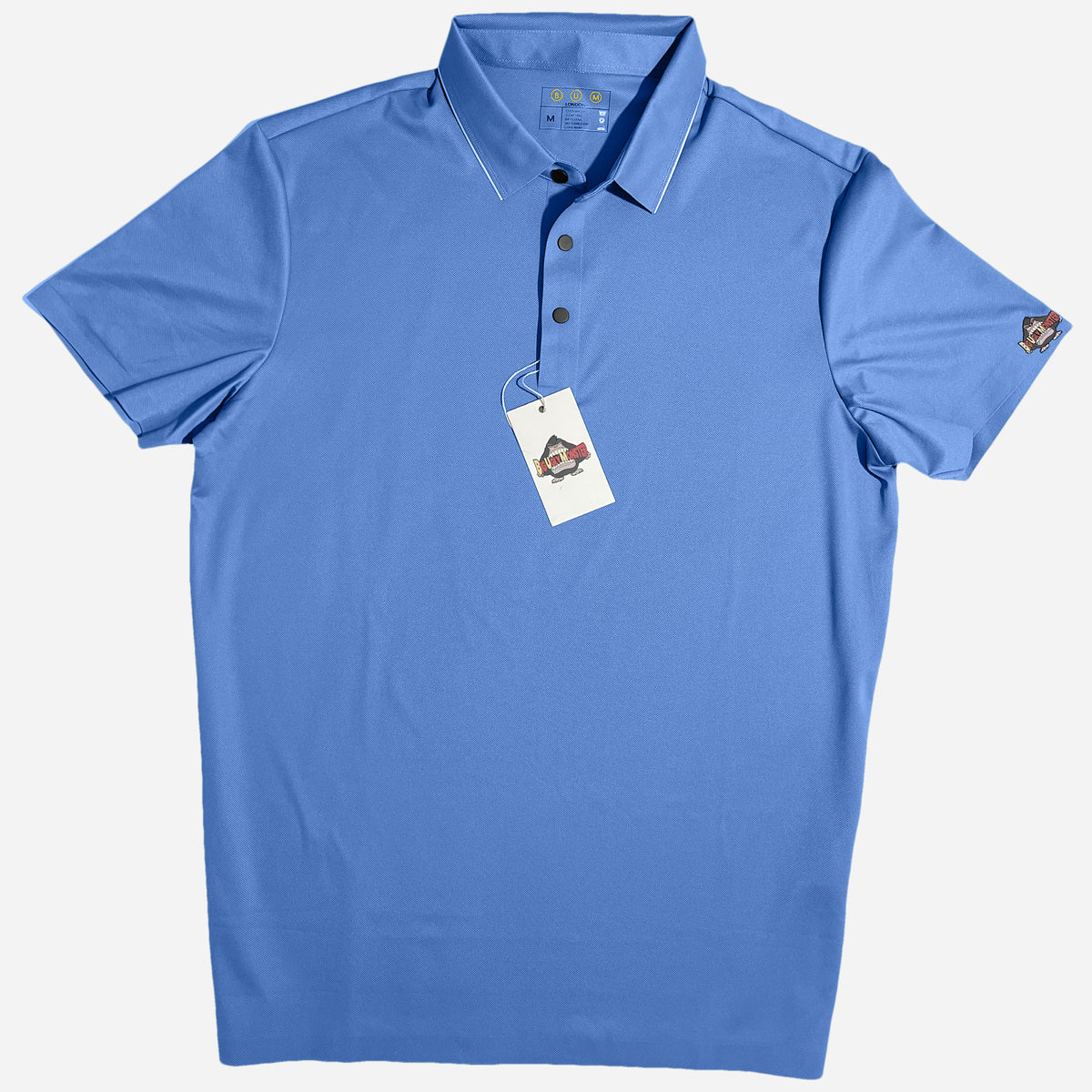 Azure Blue Shirt: Men’s pique polo shirts – Big Ugly Monster